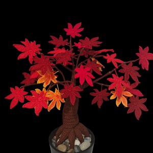 Easy Crochet Maple Tree Bonsai Pattern PDF | DIY Crochet Bonsai Decor ...