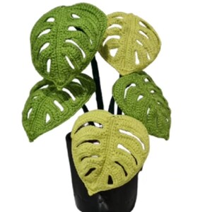 Easy Crochet Monstera Leaf Pattern | DIY Plant Decor (PDF Pattern) - Etsy
