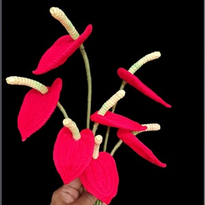 Easy Crochet Anthurium Flower Pattern PDF | DIY Crochet Floral Decor ...