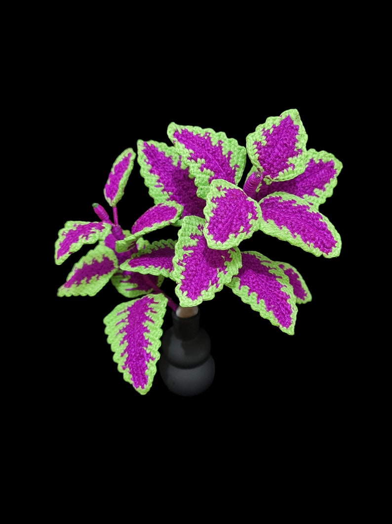 Easy Crochet Coleus Plant Pattern | DIY Leaf Decor (PDF Pattern) - Etsy