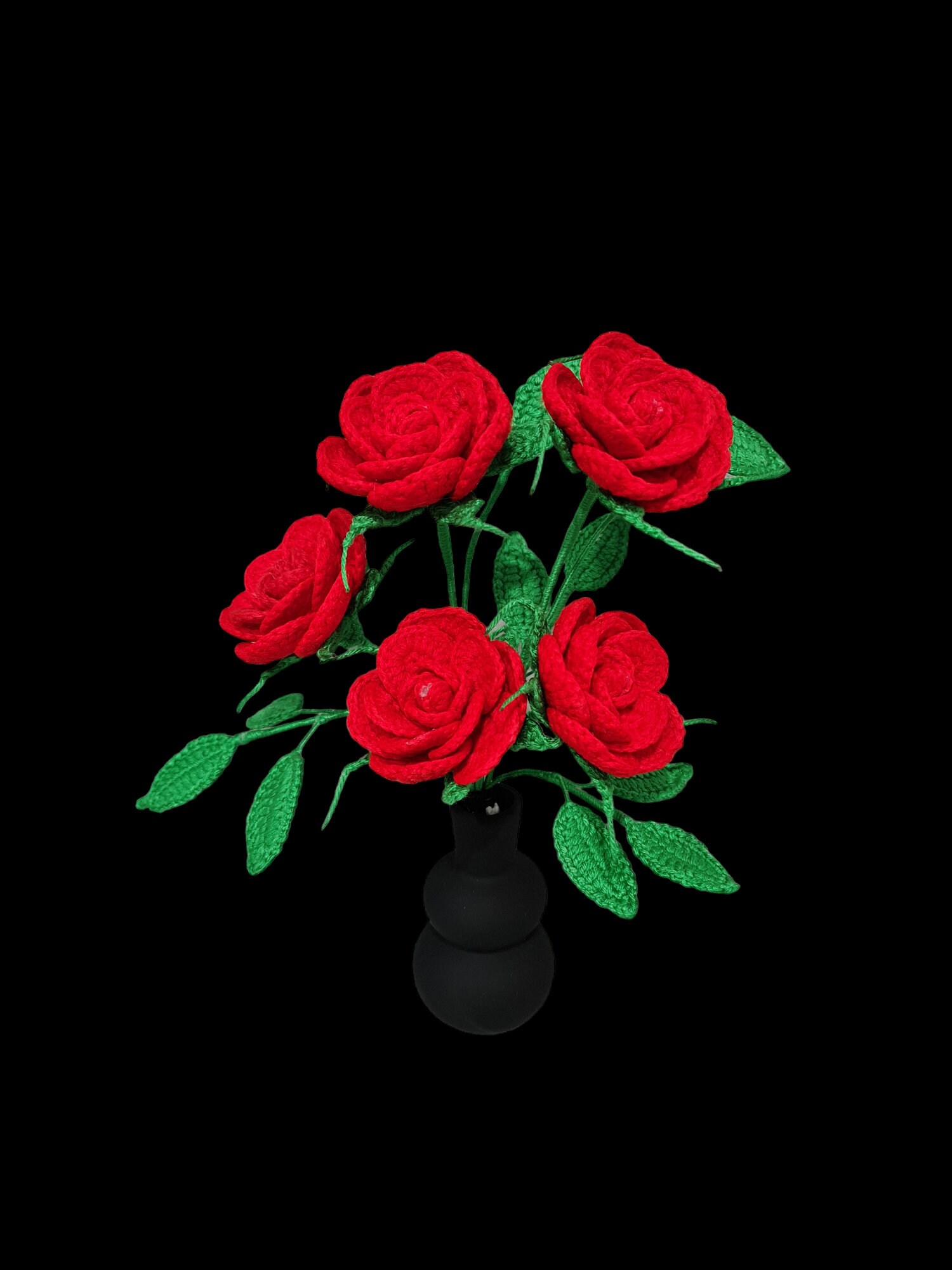 Easy Crochet Red Roses Pattern PDF DIY Crochet Valentines Day Decor ...