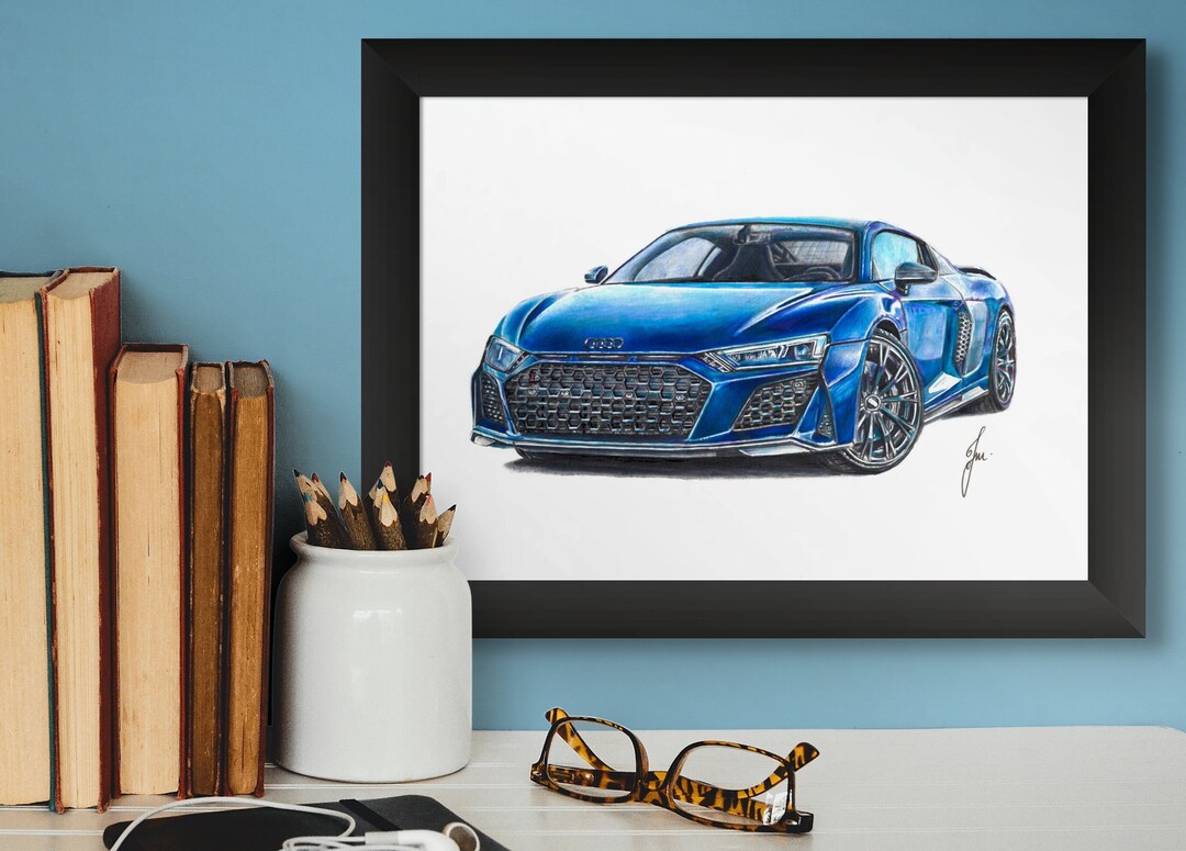 LIMITED EDITION Print of My Audi R8 Drawing - Etsy
