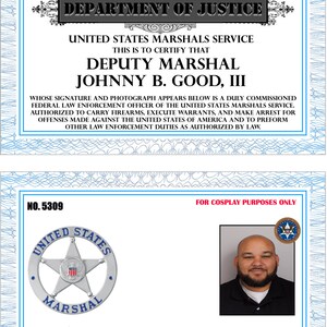 ATF FBI DEA pvc id card sets High Quality Cosplay id cards | Etsy