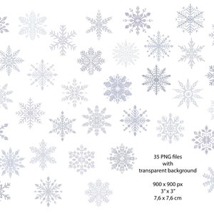 Silver Snowflake Clipart - Snowflakes PNG - Christmas Clipart - Glitter ...