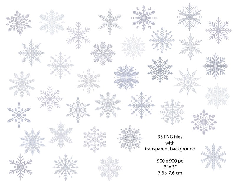 Silver Snowflake Clipart - Snowflakes PNG - Christmas Clipart - Glitter ...