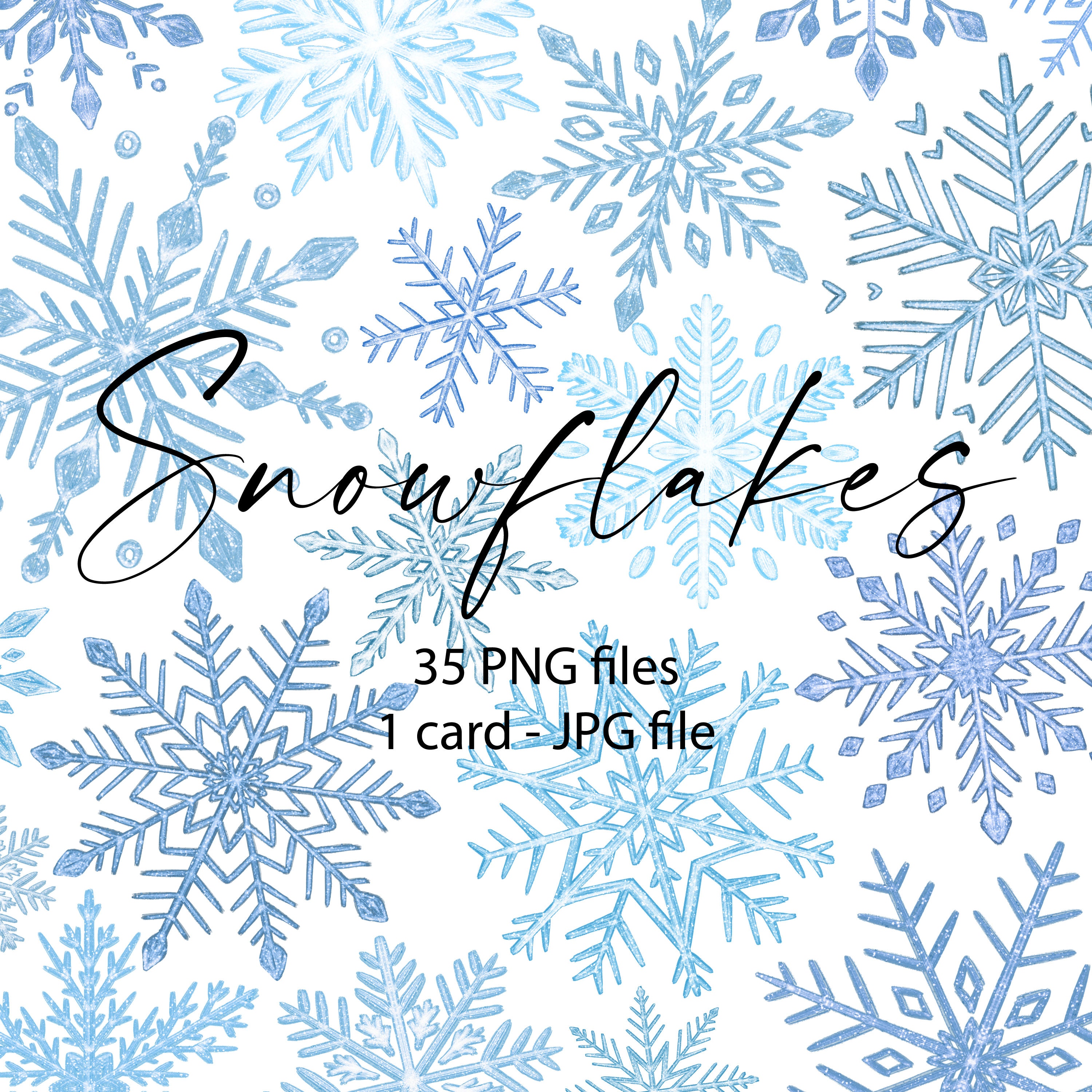 Light Blue Snowflakes