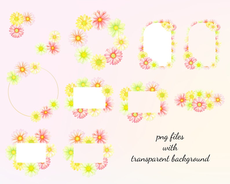 Gerbera Daisy Wreaths Frames Arrangements. Separate Flowers. | Etsy