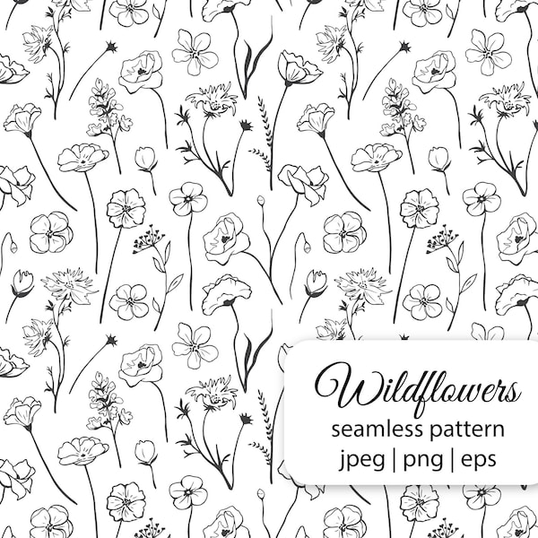 Doodle Flowers - Etsy