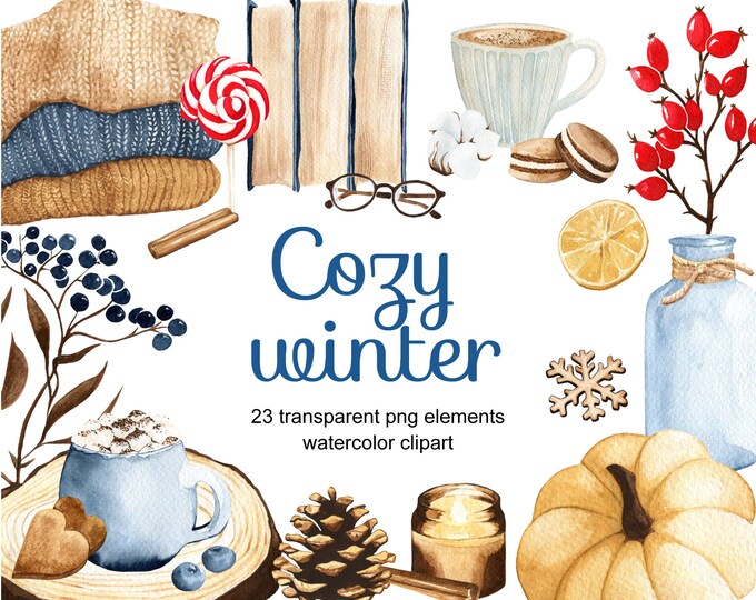 Gingerbread Watercolor Clipart, Christmas Clipart, Cute Gingerbread ...