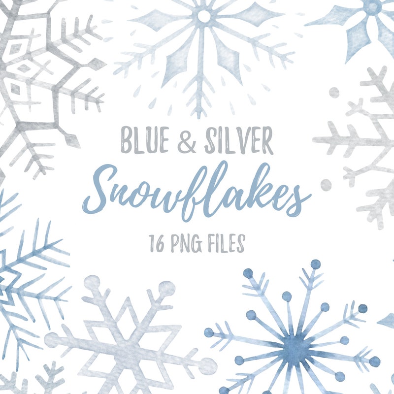 Schneeflocken aquarell - Etsy.de