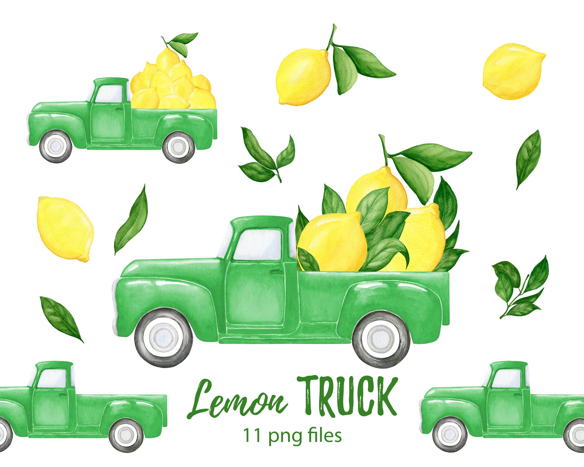 Squeeze the Day. Lemon Truck PNG. Lemon Sublimation Design. Instant ...