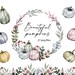 Colorful Pumpkin Watercolor Clipart, Thanksgiving Clipart, Wreath ...
