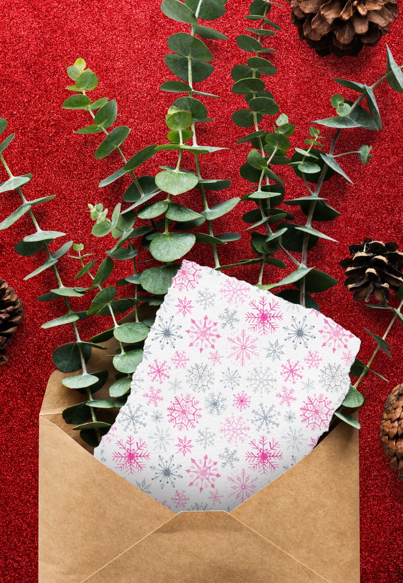 Pink and Grey Snowflake Digital Paper Repeat Seamless - Etsy