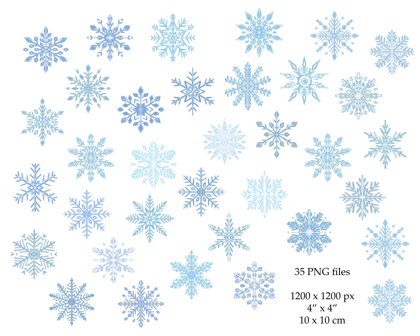 Blue Snowflake Clipart - Snowflakes PNG - Christmas Clipart - Glitter ...