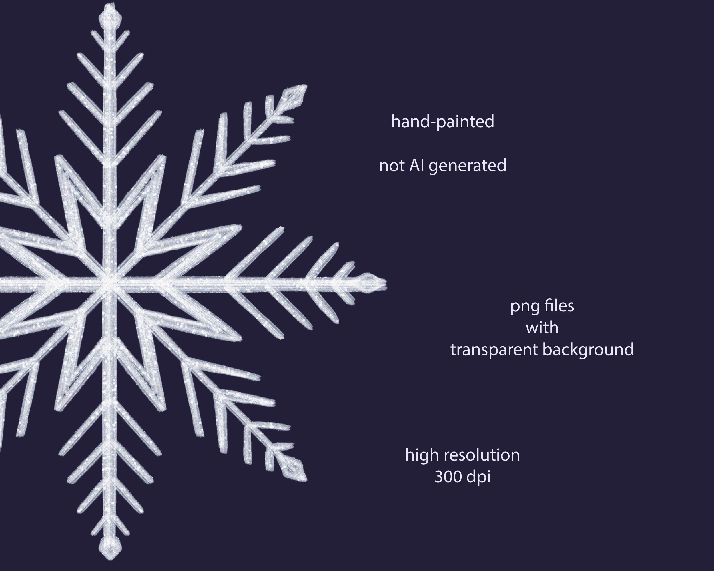 Silver Snowflake Clipart - Snowflakes PNG - Christmas Clipart - Glitter ...