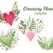 Valentines Day PNG. Watercolor Hearts Clipart. Pink, Red, Rose Hearts ...