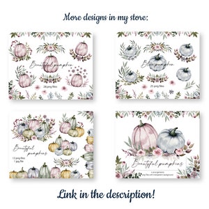 Colorful Pumpkin Watercolor Clipart, Thanksgiving Clipart, Wreath ...