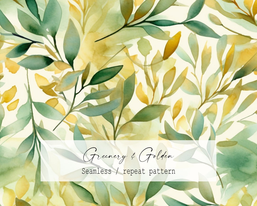 Greenery Digital Paper - Leaves Repeat Pattern - Leaves Seamless ...