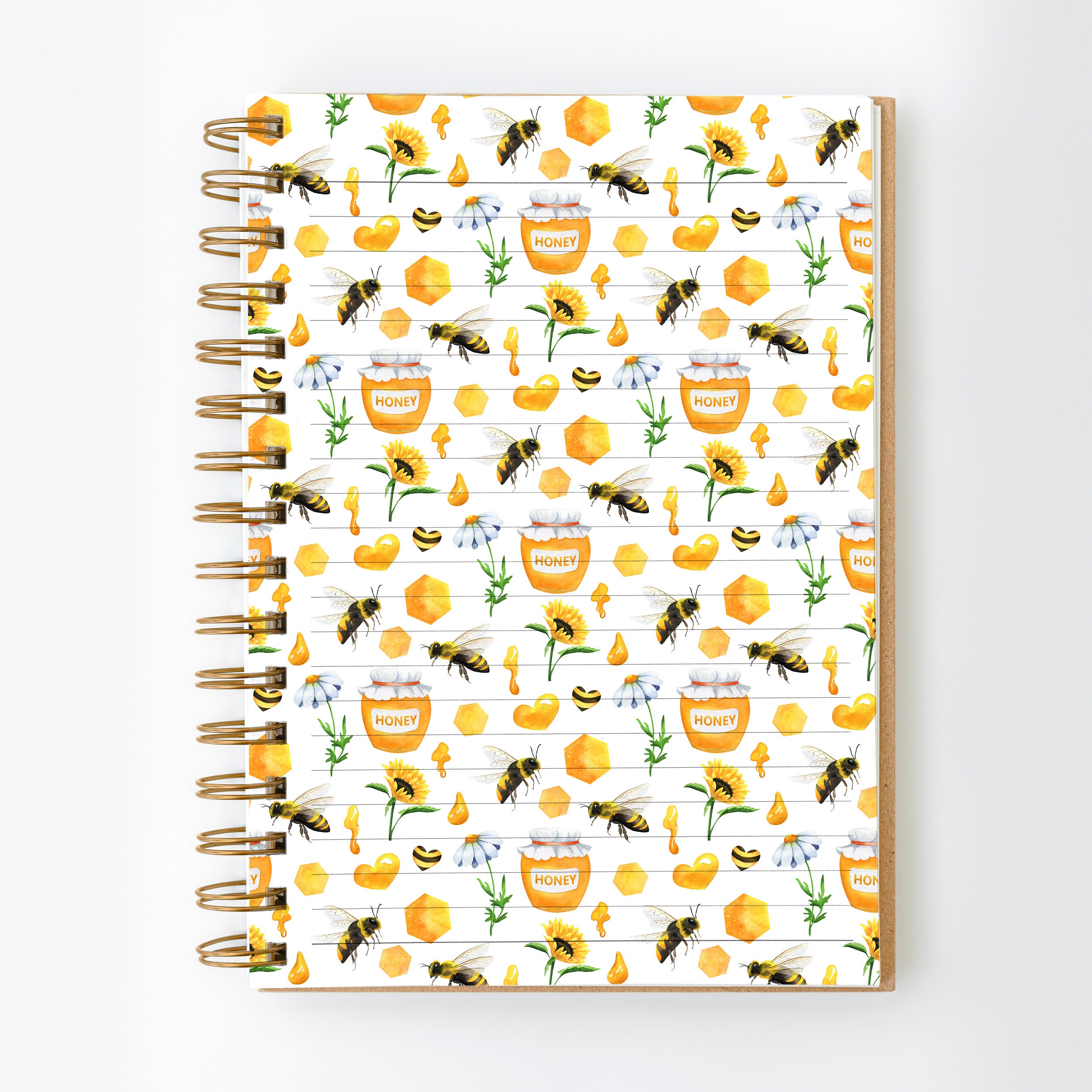 Honey Bee Digital Paper Repeat Seamless Pattern Watercolor - Etsy