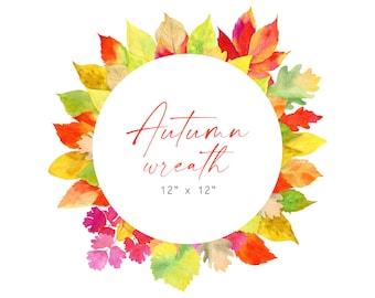 Autumn Leaves Frame Watercolor Clipart Fall Frame Png | Etsy