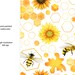Honey Bee Seamless Pattern, Digital Paper With Honeybees, Honeycombs ...