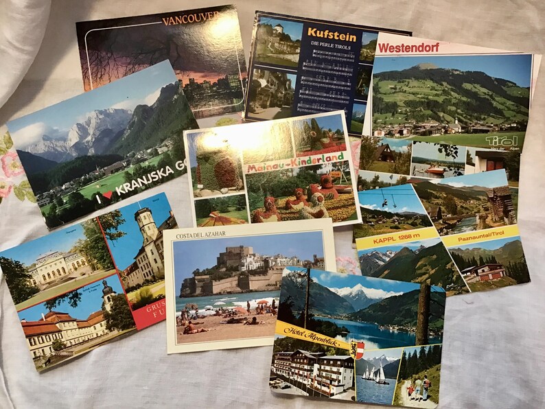 Old Postcards, 1980s to Early 2000s, Around the World, Colour, - Etsy