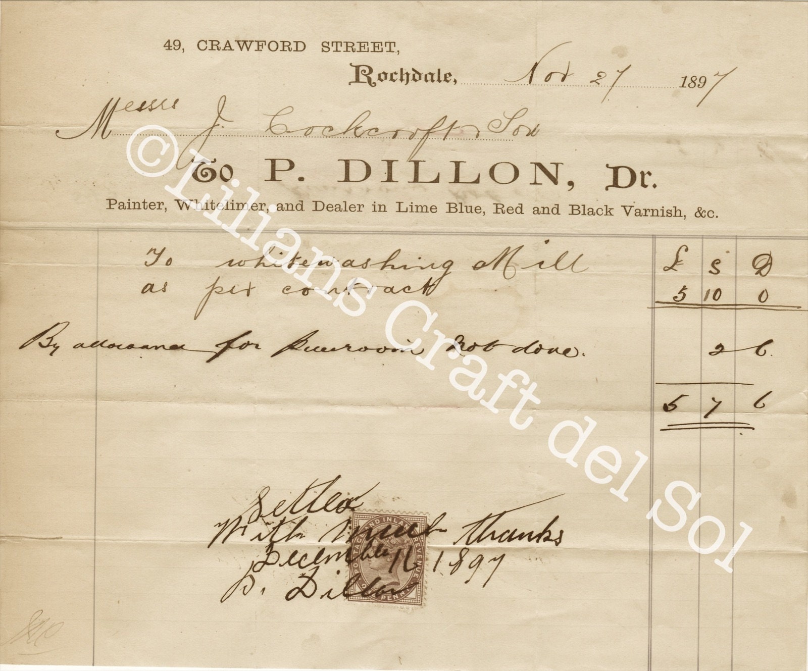 Vintage Documents 1897 to 1937, Digital Download, Invoices, Receipts ...