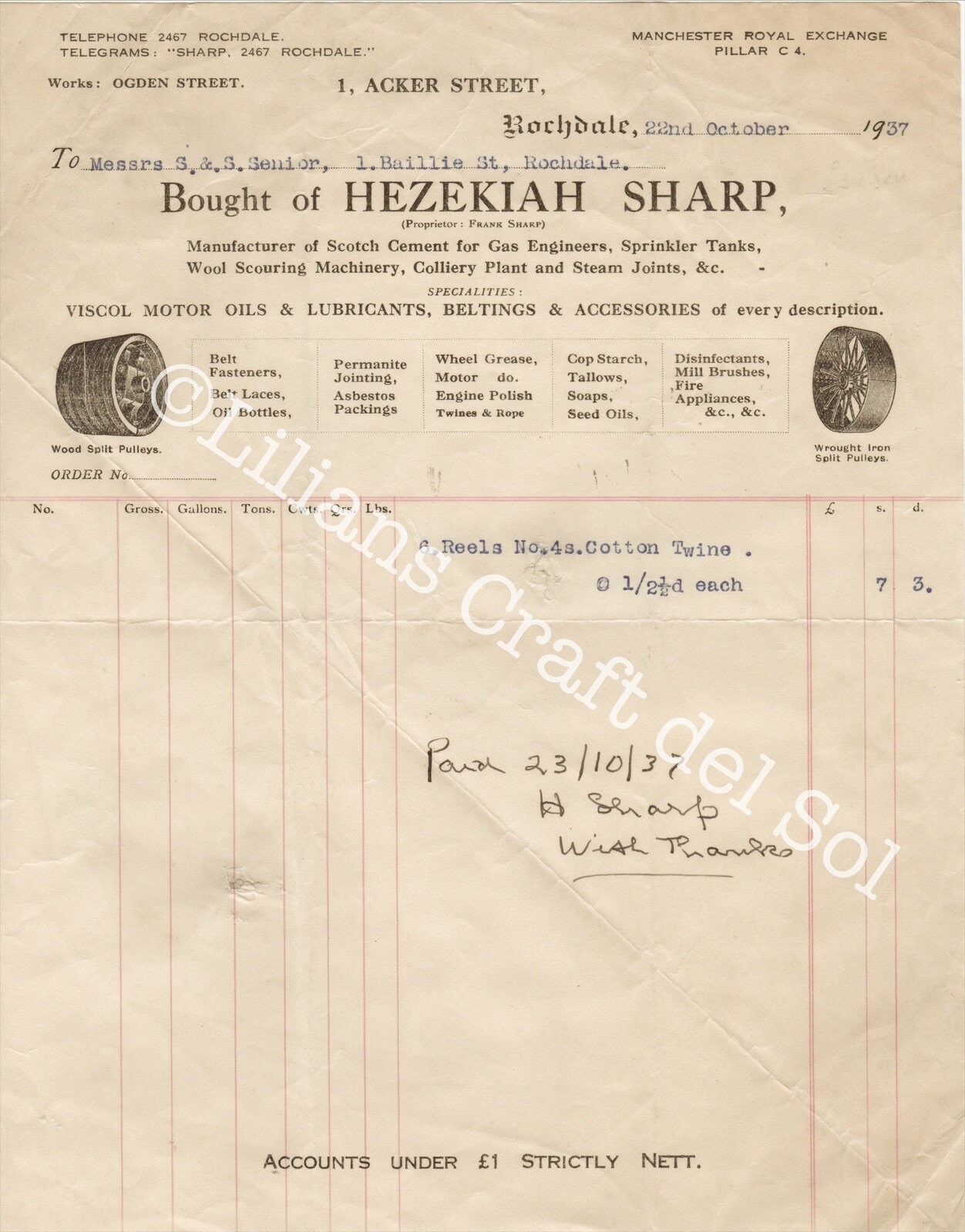 Vintage Documents 1897 to 1937, Digital Download, Invoices, Receipts ...