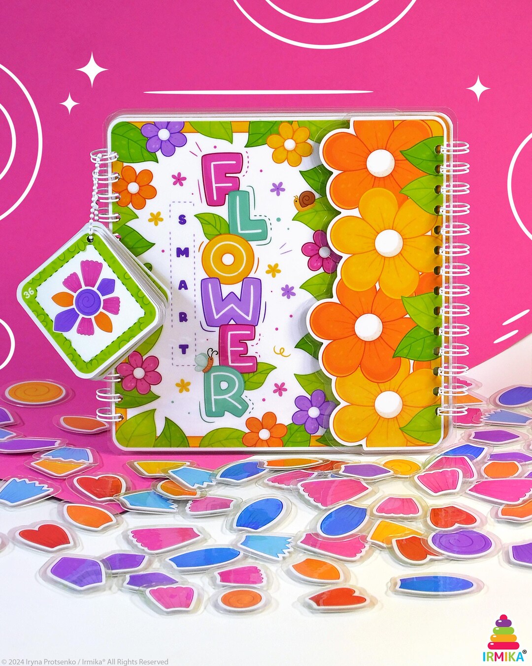 Printable Color Sorting Busy Book, Flower Worksheets, Color Matching ...