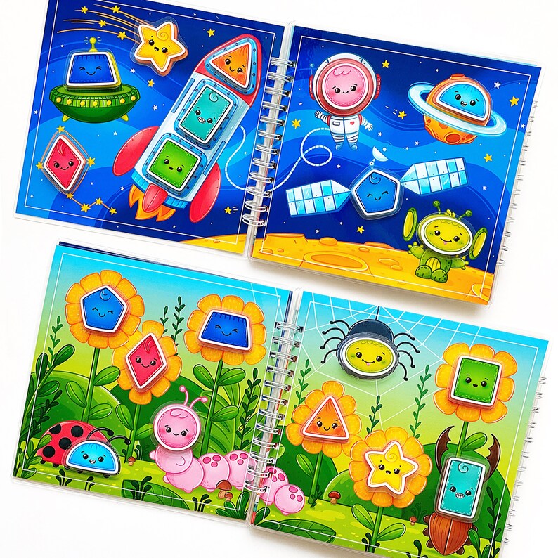 Shape Matching Printable Busy Book Activity for Toddlers | Etsy