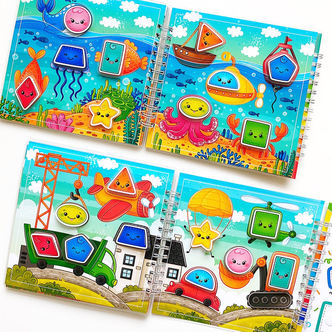 Shape Matching Printable Busy Book Activity for Toddlers | Etsy