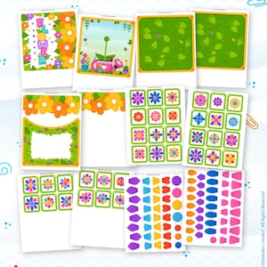 Printable Color Sorting Busy Book, Flower Worksheets, Color Matching ...