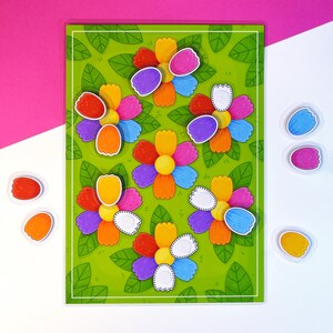 Printable Color Matching Worksheet, Flower Sorting Activities, Color ...
