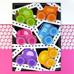 Printable Color Sorting Worksheet, Color Matching Activity, Wheels Game ...