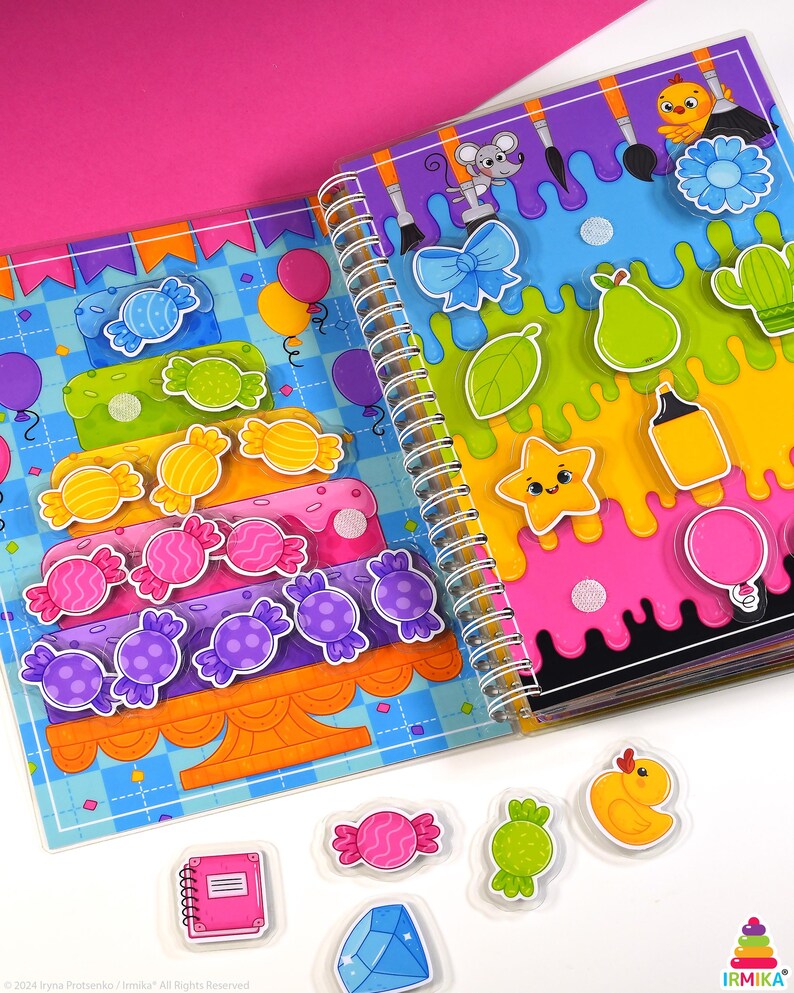 Printable Busy Book, Color Matching Activities, Learning Colors ...