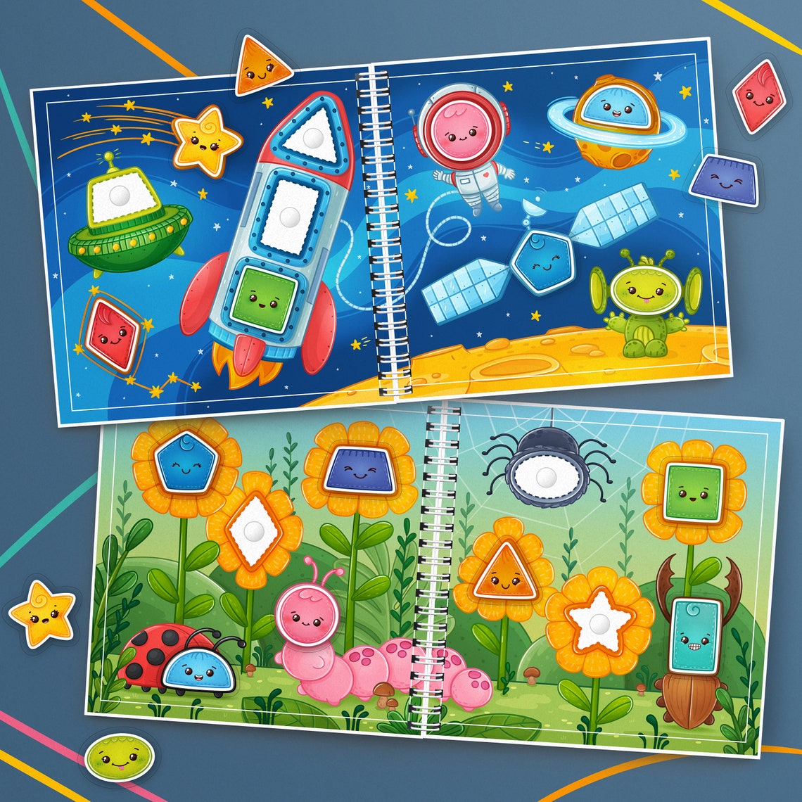 Shape Matching Printable Busy Book Activity for Toddlers | Etsy