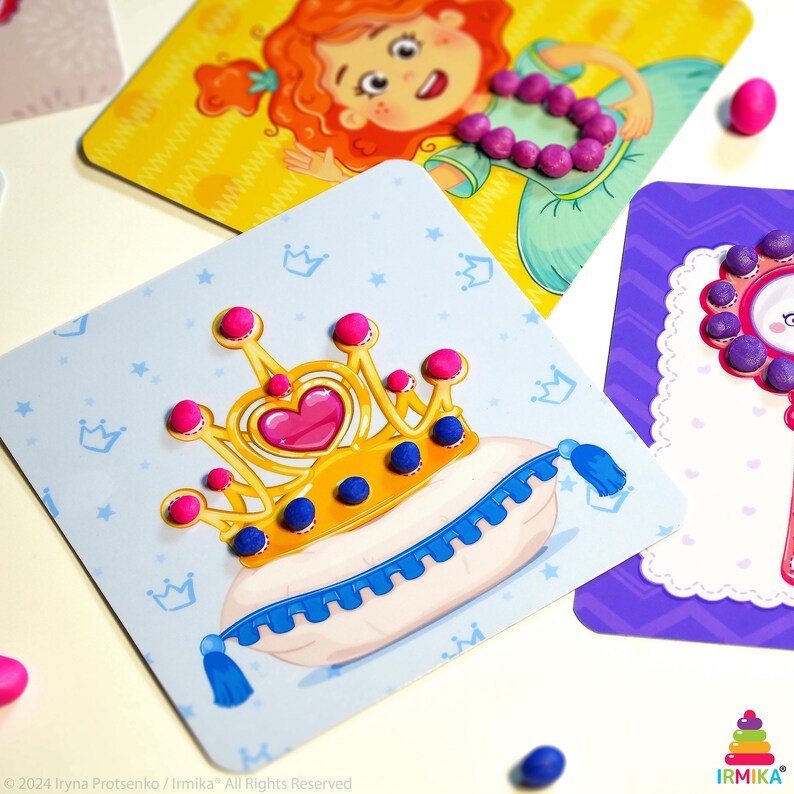 Playdough Mats for Girls, Printable, Princess Worksheets, Busy Book ...