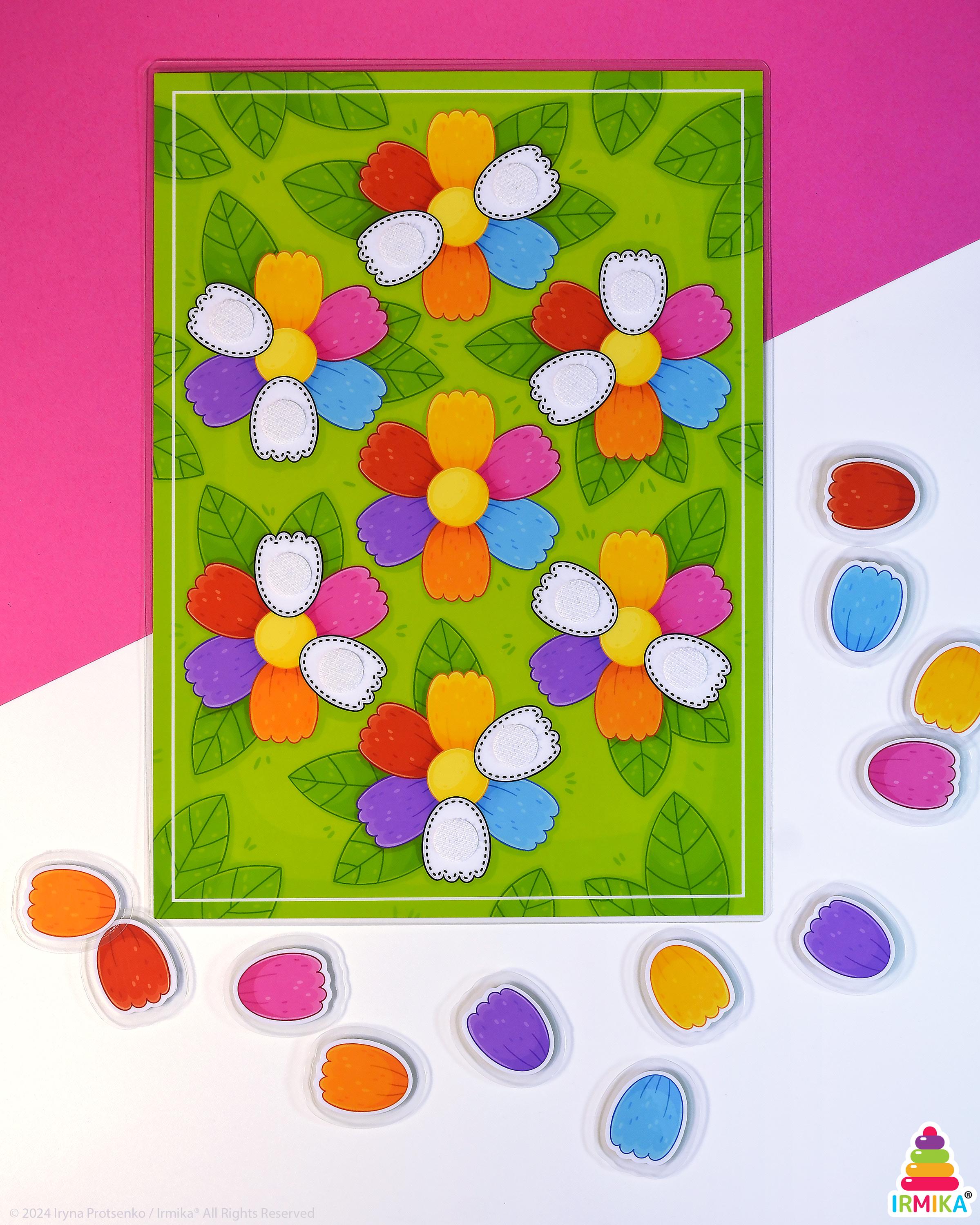 Printable Color Matching Worksheet, Flower Sorting Activities, Color ...