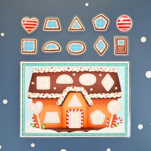 Printable Shape Matching, Gingerbread House, Christmas Busy Book ...