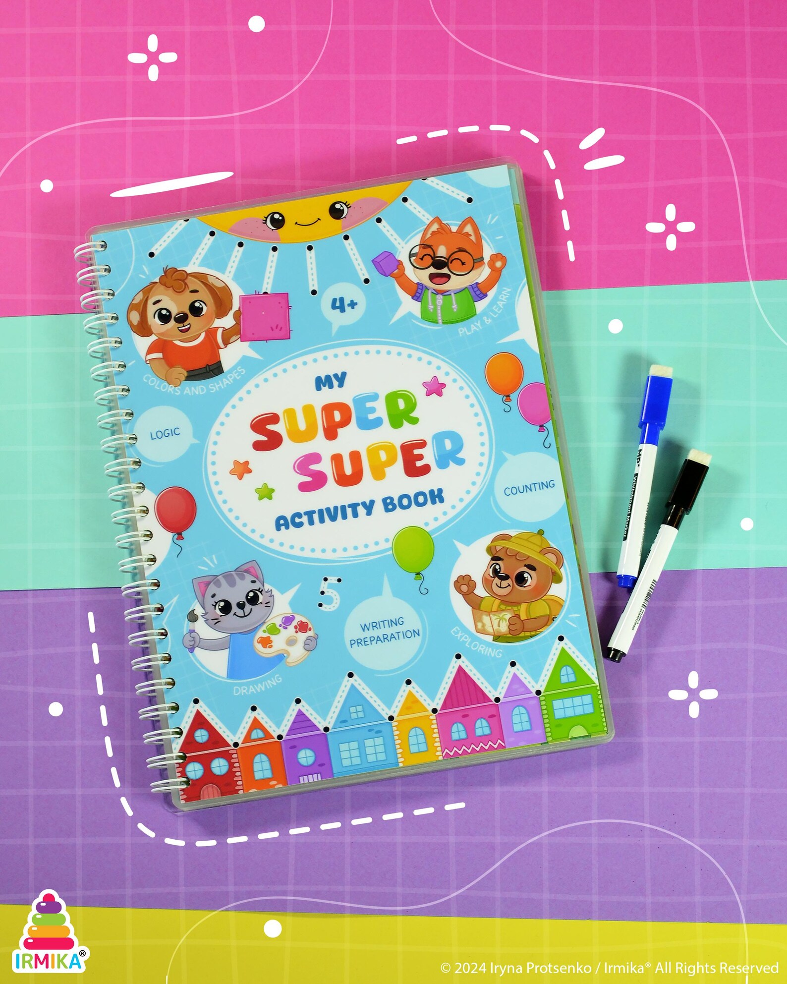 Printable Wipe Clean Book, Dry Erase Worksheets, Busybook, Quiet Book ...