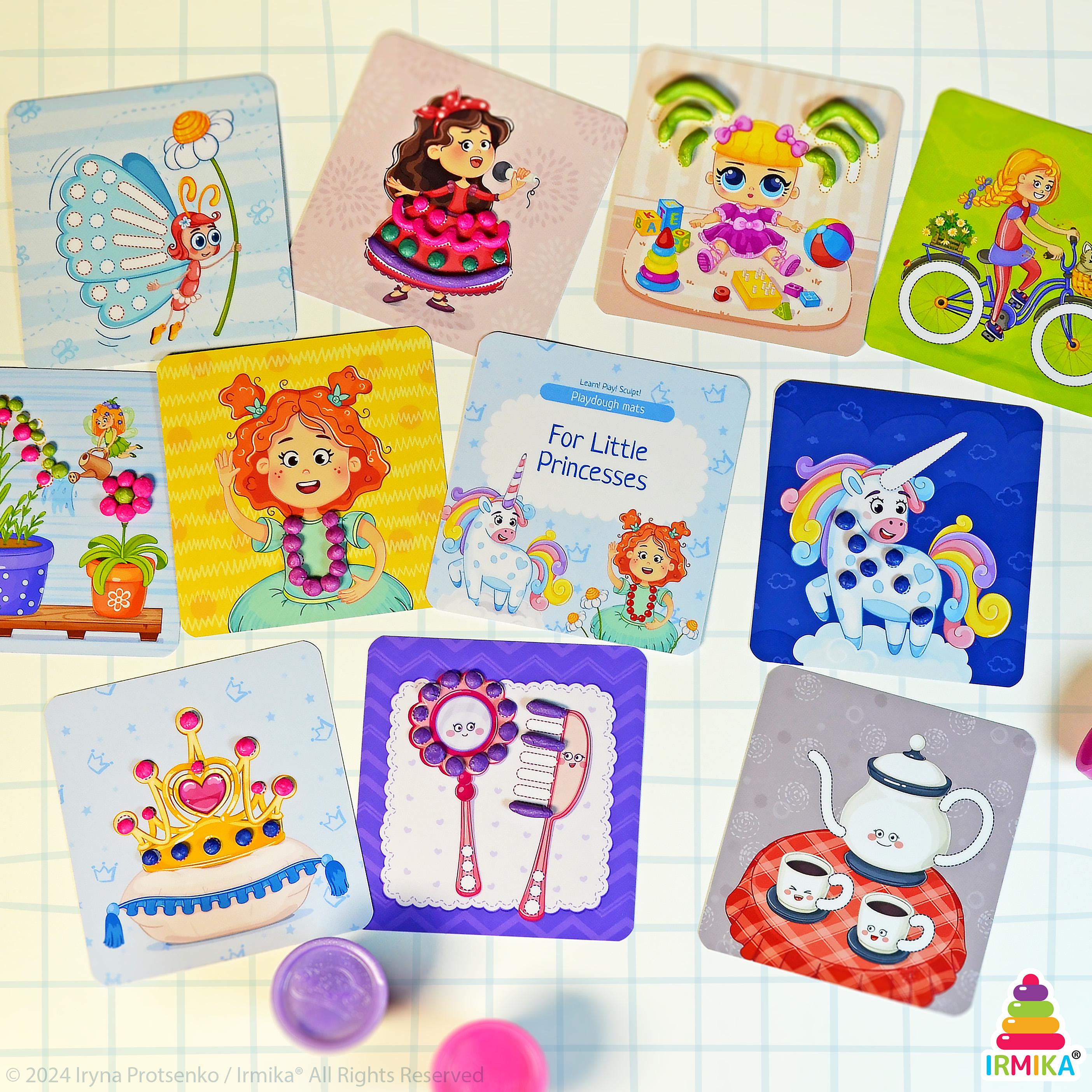 Playdough Mats for Girls, Printable, Princess Worksheets, Busy Book ...