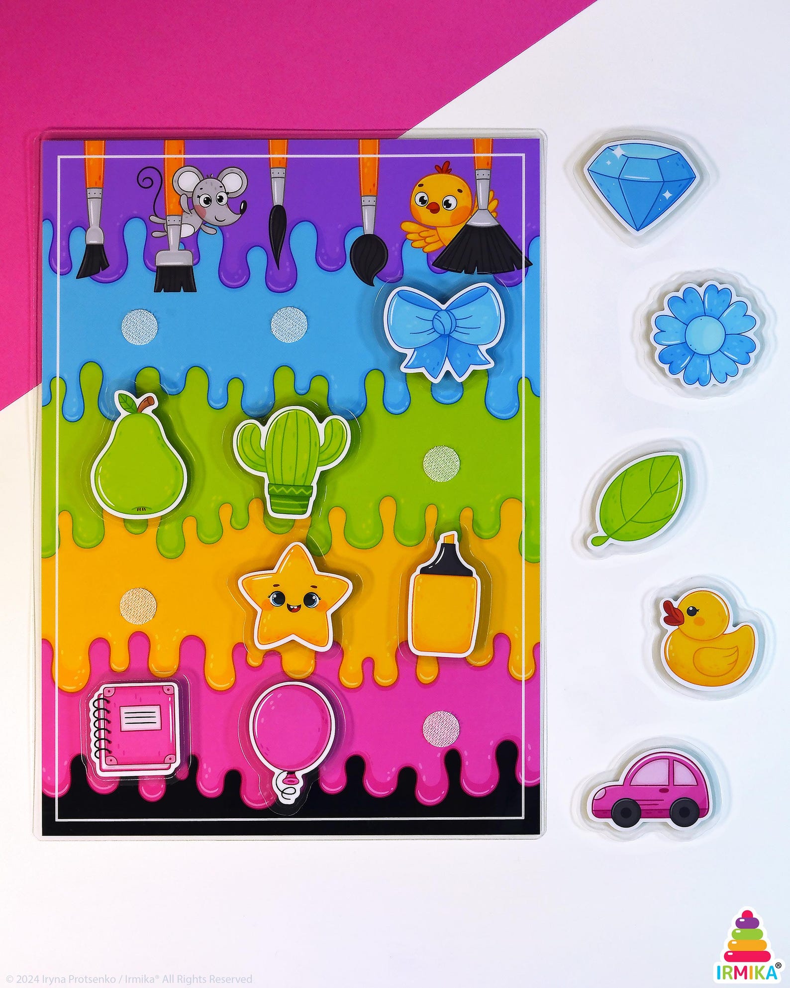 Printable Color Matching Velcro Activity, Worksheet, Colours Match ...