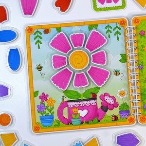 Printable Color Sorting Busy Book, Flower Worksheets, Color Matching ...