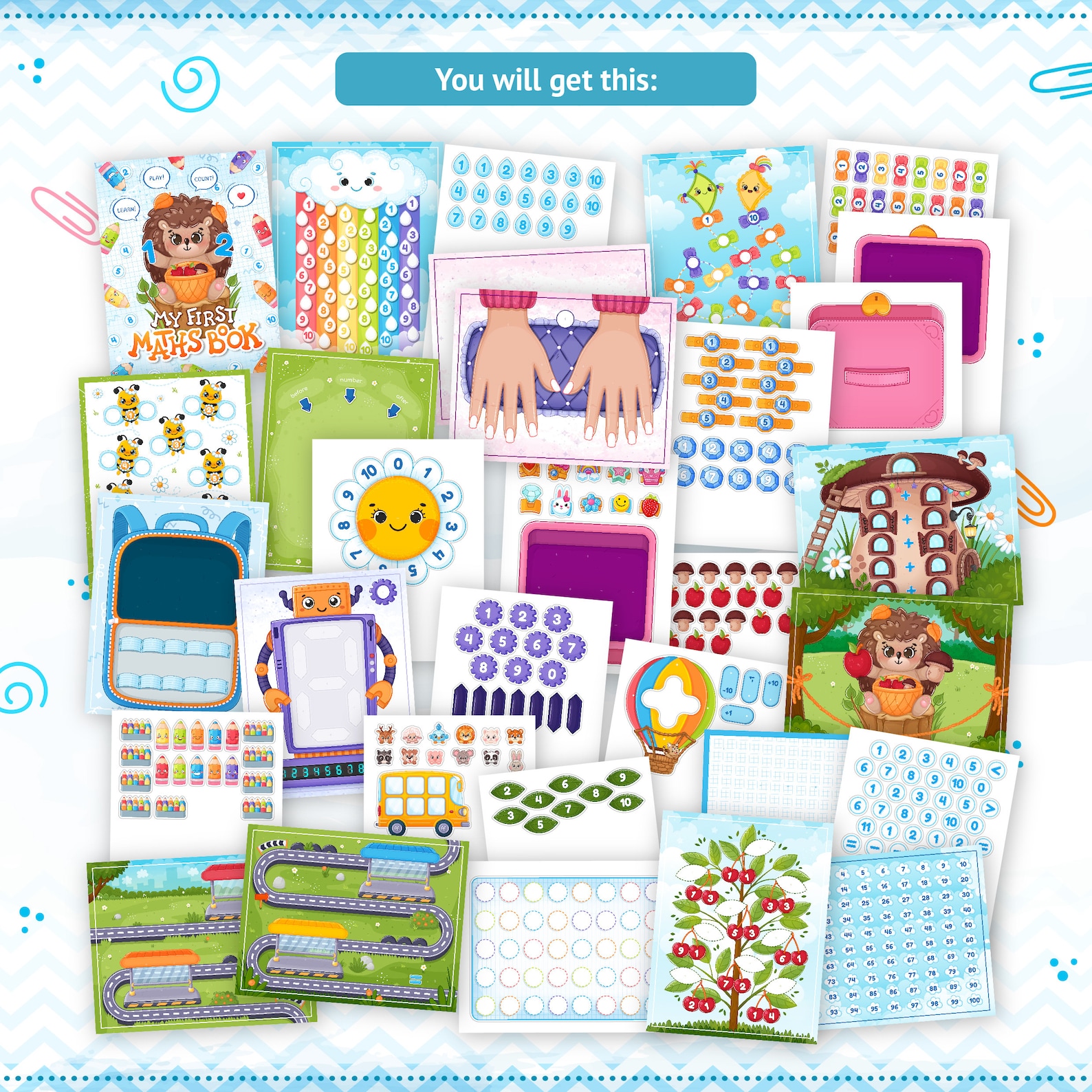 Maths Busy Book Printable Bundle Math Activity Workbook | Etsy