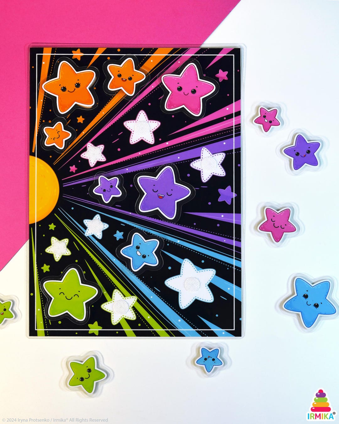 Printable Space Worksheet for Kids, Color Matching, Star Worksheet ...