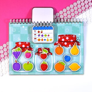 Printable Color Match Busy Book, Fruit Worksheet, Fruit Slices ...