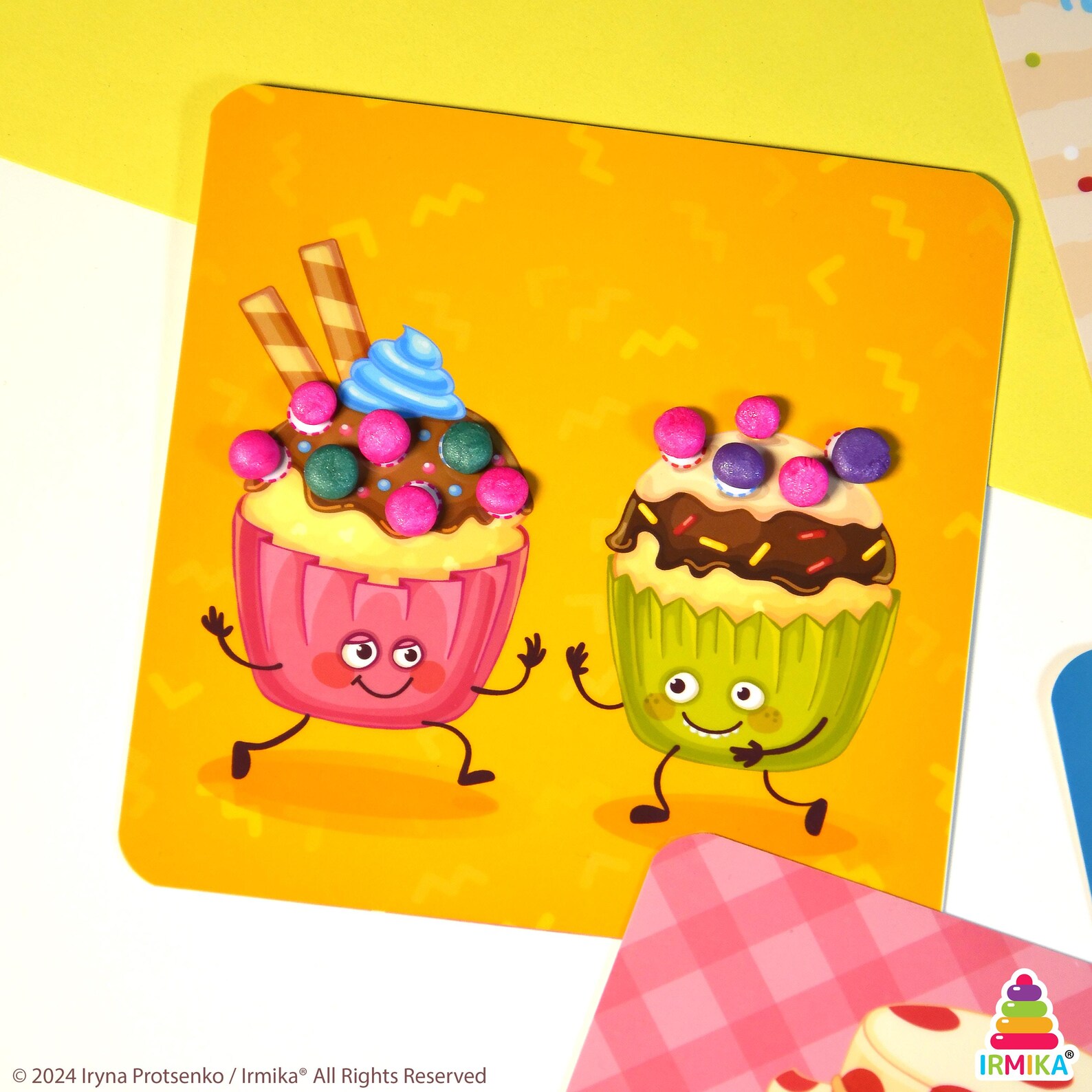 Playdough Mats Sweets, Printable Worksheets, Preschool Print Set, Busy ...