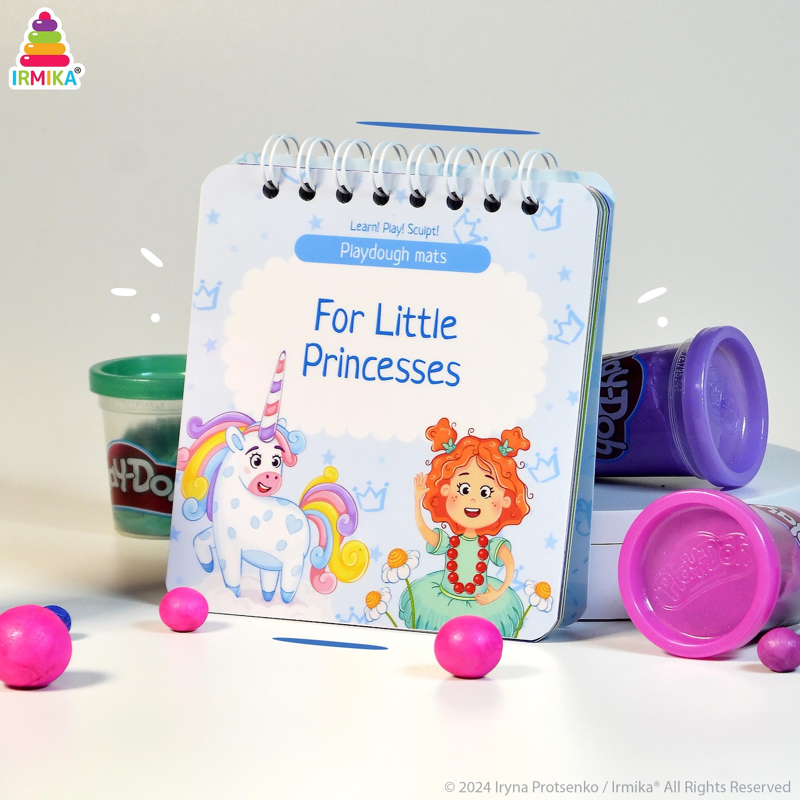 Playdough Mats for Girls, Printable, Princess Worksheets, Busy Book ...