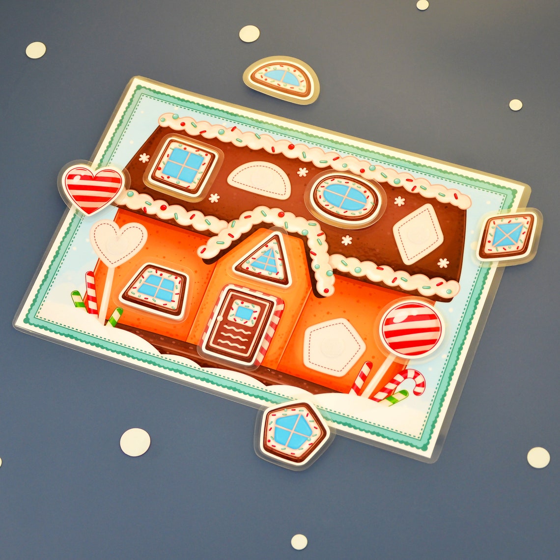 Printable Shape Matching Gingerbread House Activities | Etsy