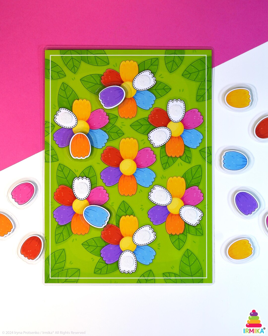 Printable Color Matching Worksheet, Flower Sorting Activities, Color ...